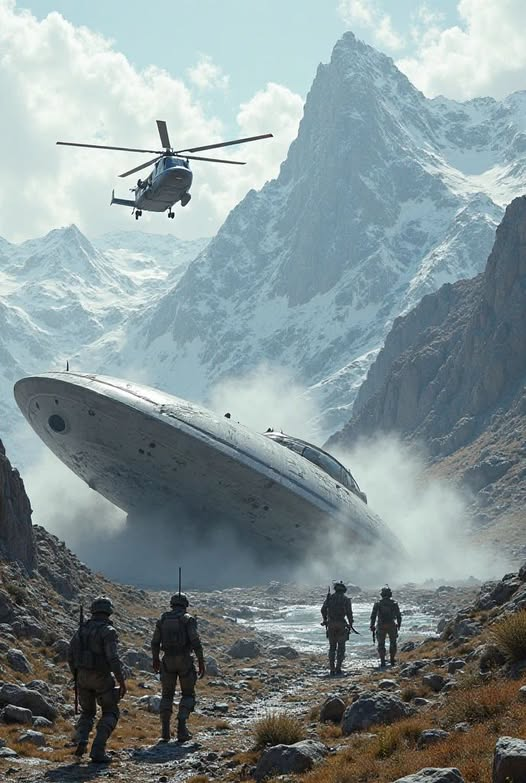 Helicopter next to a UFO photographed near Hill Air Force Base, Utah ...